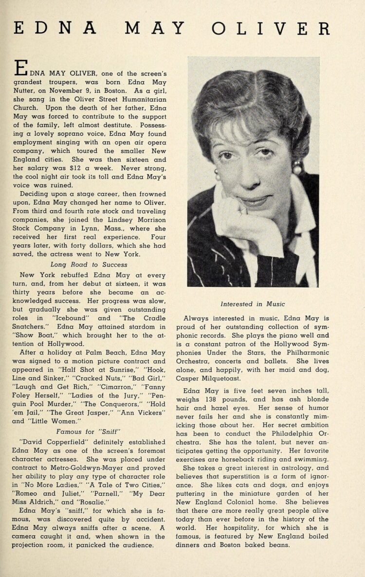 Edna May Oliver Feet